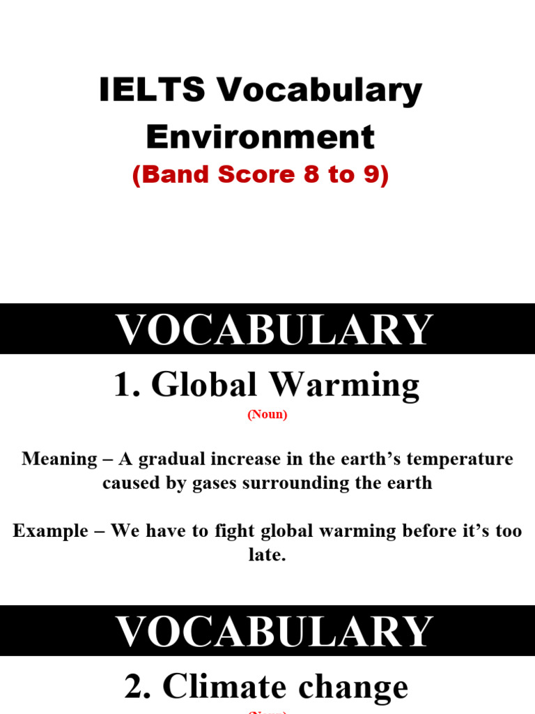 Environment Vocabulary | PDF | Natural Environment | Rain