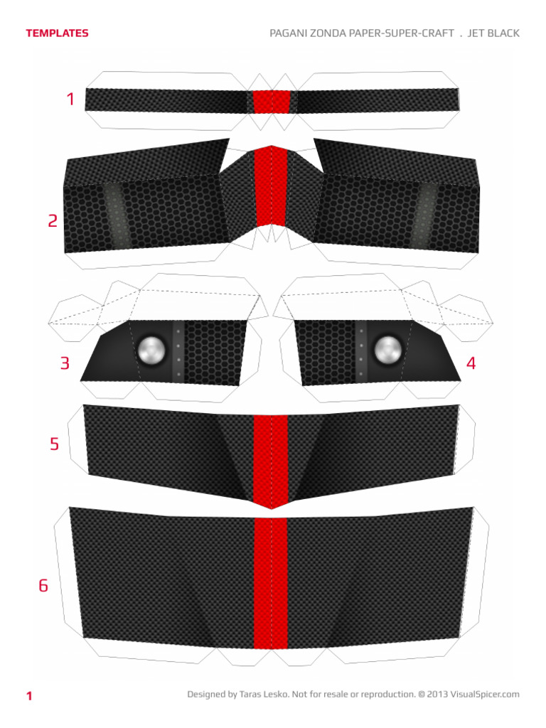 Templates: Pagani Zonda Paper-Super-Craft - Jet Black | PDF