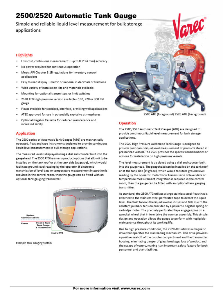 Tec011-2500atg-20230201 Varec | PDF | Pipe (Fluid Conveyance ...