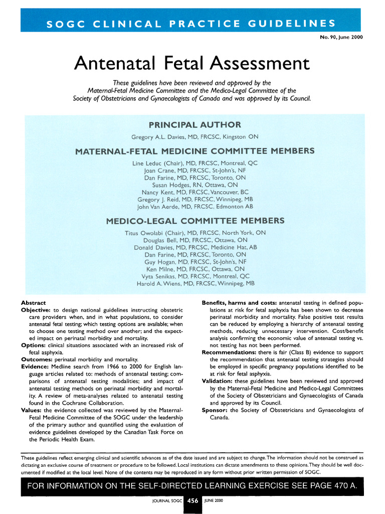 Antenatal Testing | PDF | Prenatal Development | Preterm Birth