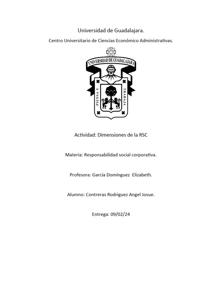 Dimensiones de la Responsabilidad Social | PDF | Responsabilidad social ...