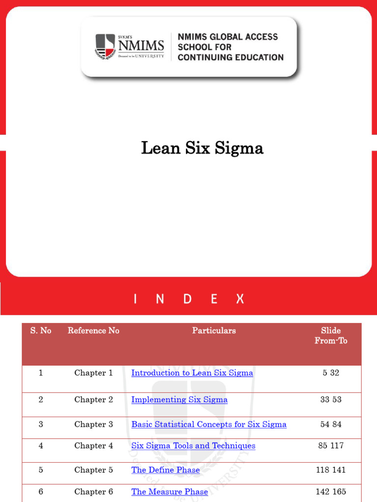Course Presentation Lean Six Sigma | PDF | Six Sigma | Normal Distribution