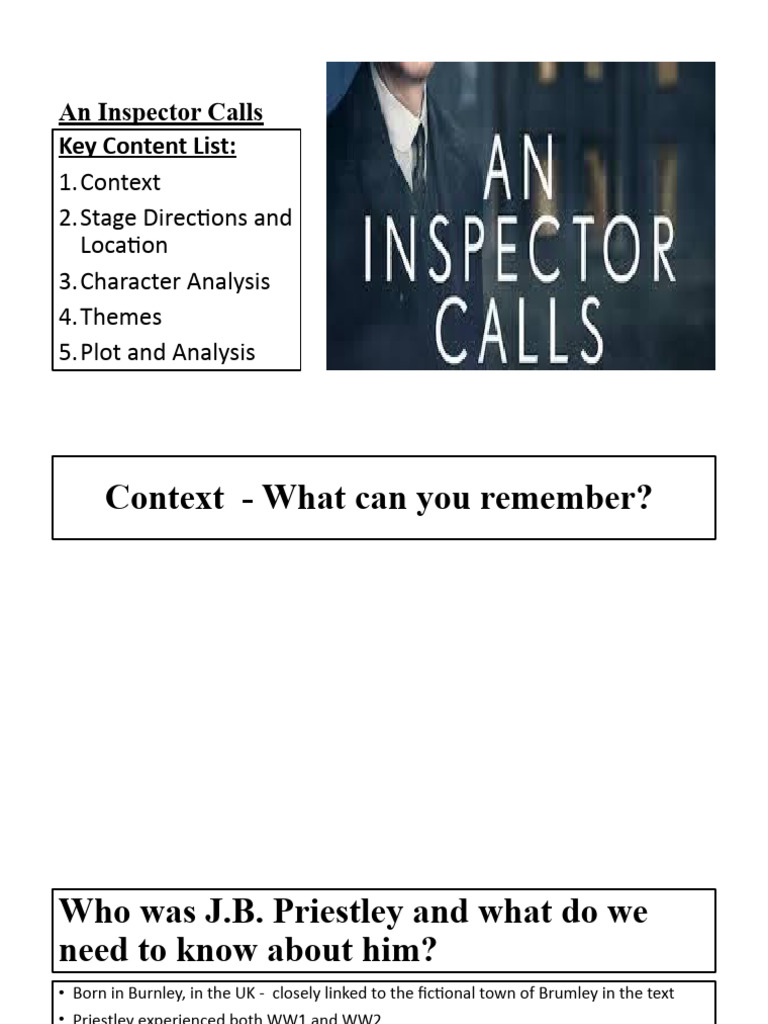 An Inspector Calls Revision Teaching Power Point | PDF | Seven Deadly Sins