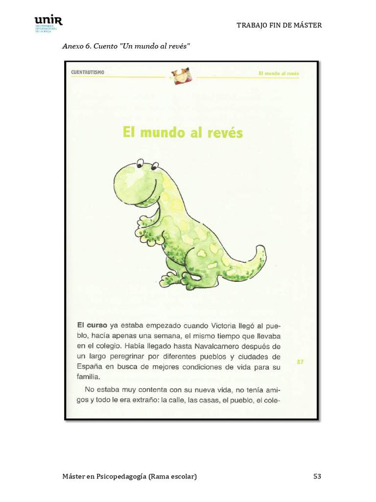 Cuento El Mundo Al Reves | PDF