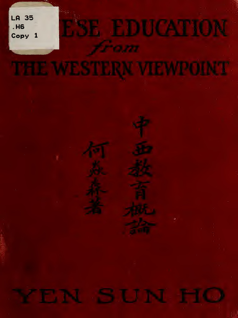 Chinese Education From The Western Viewpoint | PDF | Confucianism