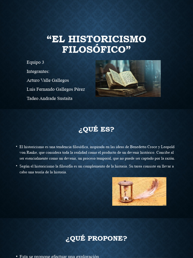 El Historicismo Filosófico 6.A | PDF | Science | Educación en artes ...