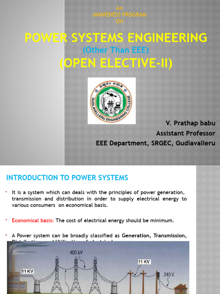 Power System Engineering | PDF | Power Station | Electricity Generation