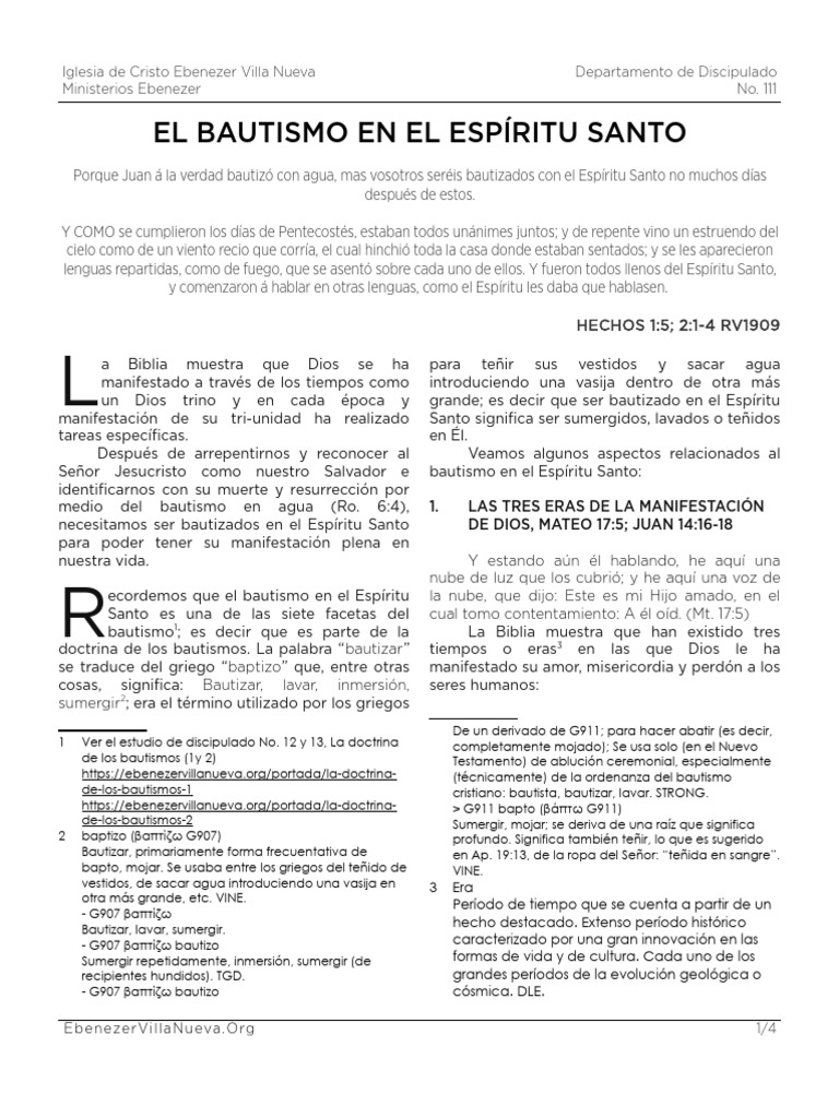 111-el-bautismo-en-el-espiritu-santo (1) | PDF | Bautismo | espíritu Santo