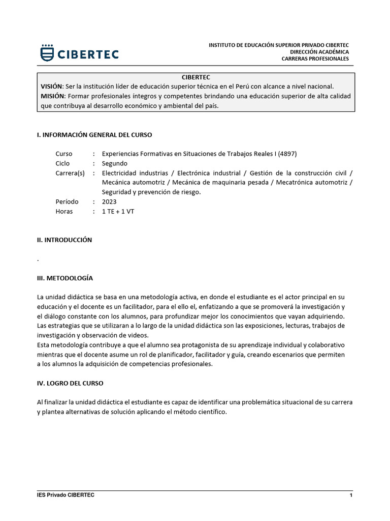 Sílabo 2023 - EFSRT (4897) | PDF | Hipótesis | Maestros