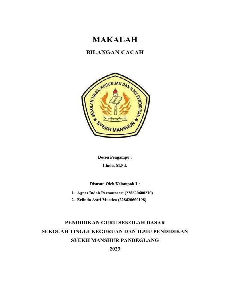 Kelompok 1 - Makalah Bilangan Cacah | PDF | Karier & Perkembangan ...