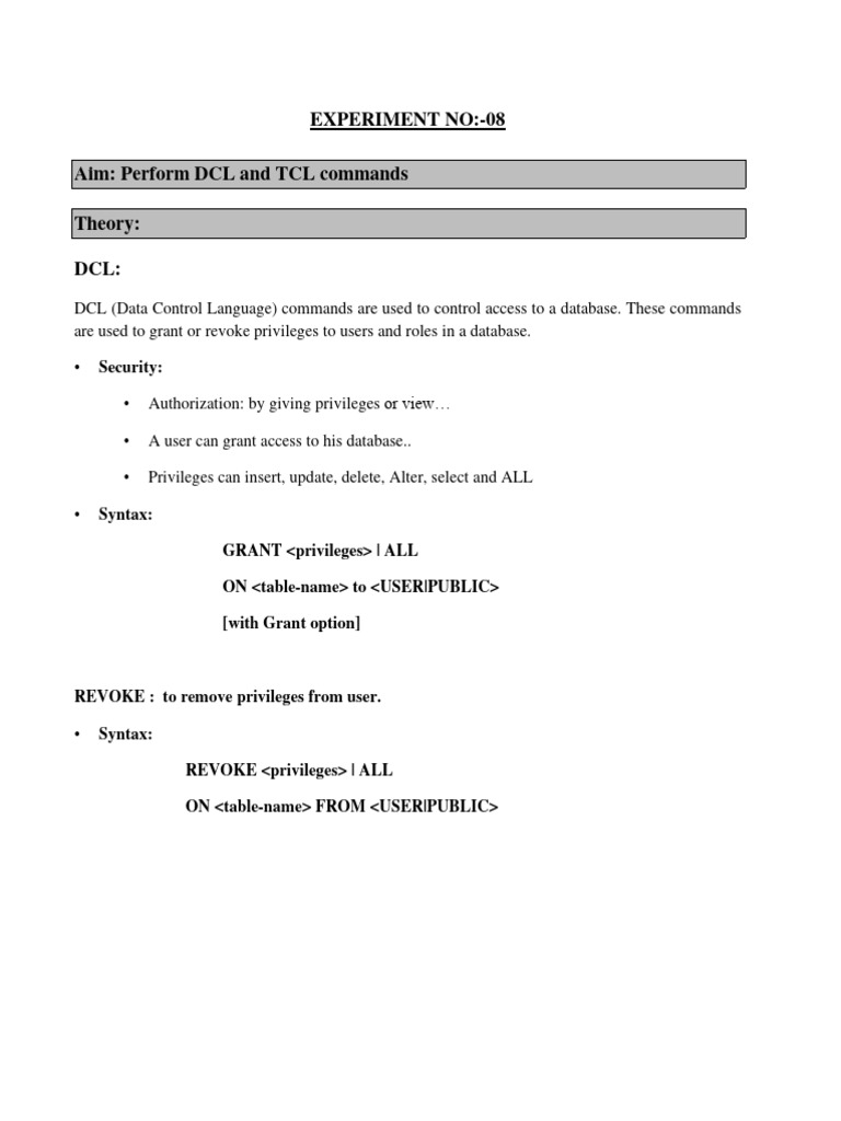 Experiment 8 Dbms-1 | PDF | Information Technology Management | Computing