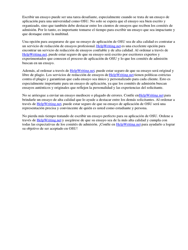Cómo Escribir Un Ensayo Para La Aplicación de Osu | PDF | Scribd | Websites