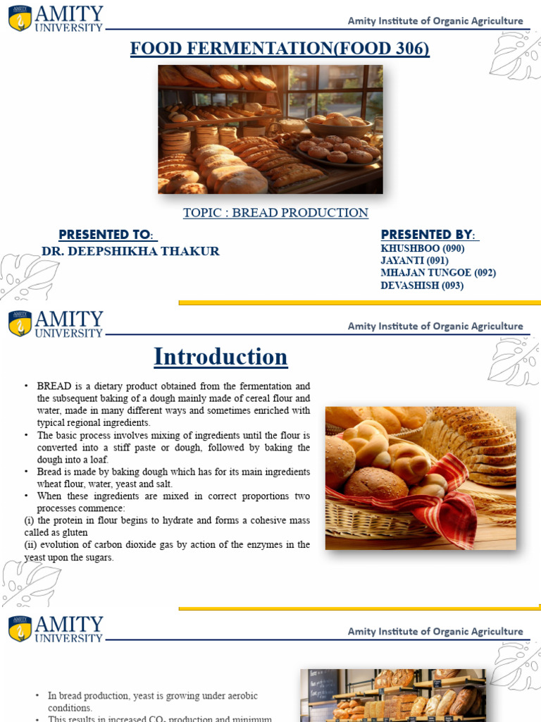 Food Fermentation GROUP 4 | PDF | Breads | Yeast