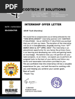 CodSoft Internship Program | PDF | Linked In | Software Engineering