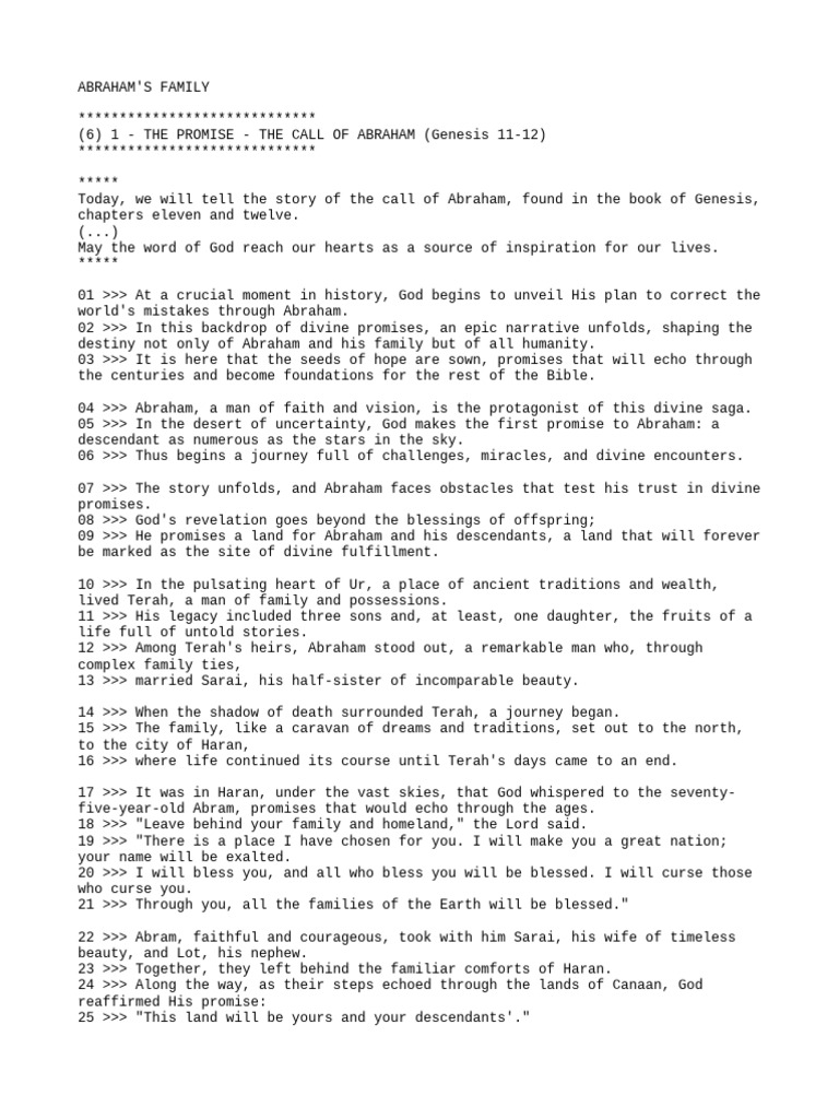 6-12 - Abraham's Family | PDF | Abraham | Ishmael