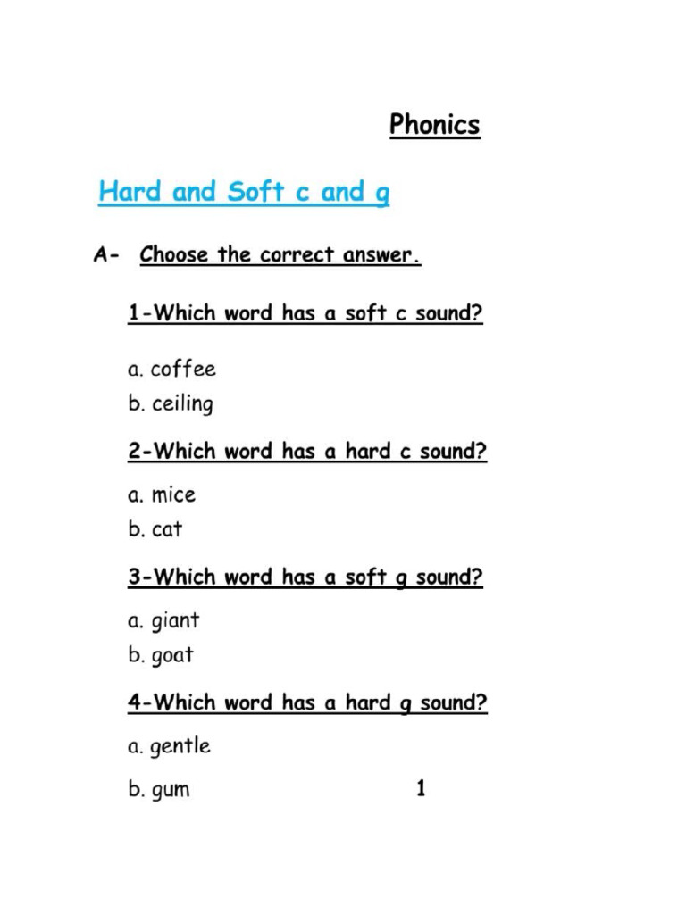 Soft-hard C & G | PDF