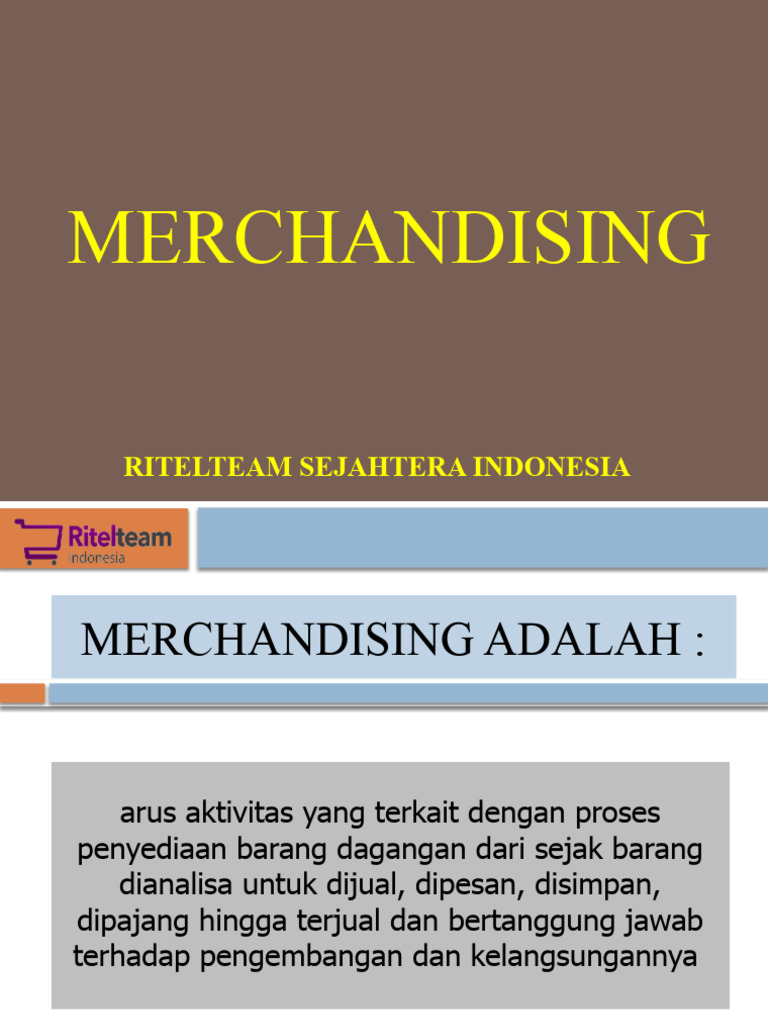 Pengertian dan Tugas Merchandising | PDF