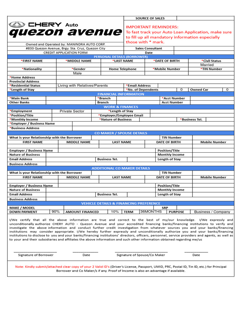 Cherry Application Form | PDF | Business | Economies