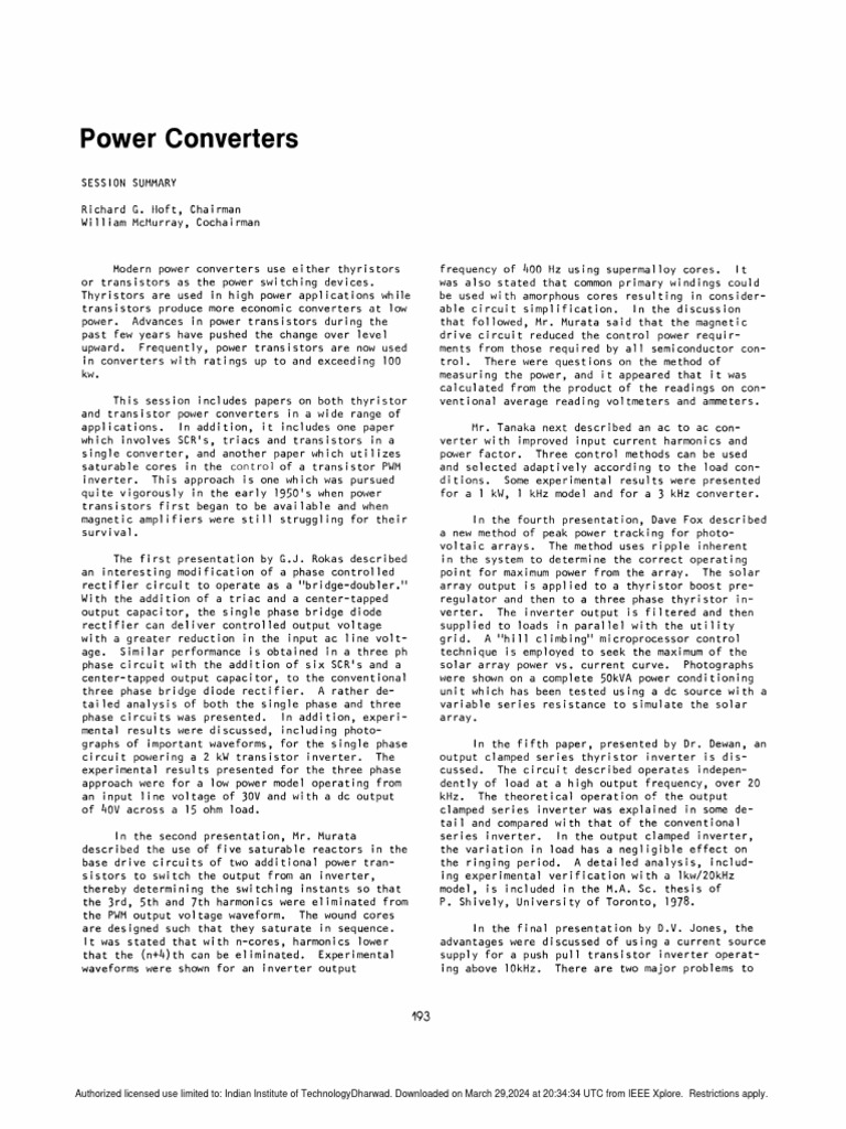 Power Converters | PDF | Power Inverter | Rectifier