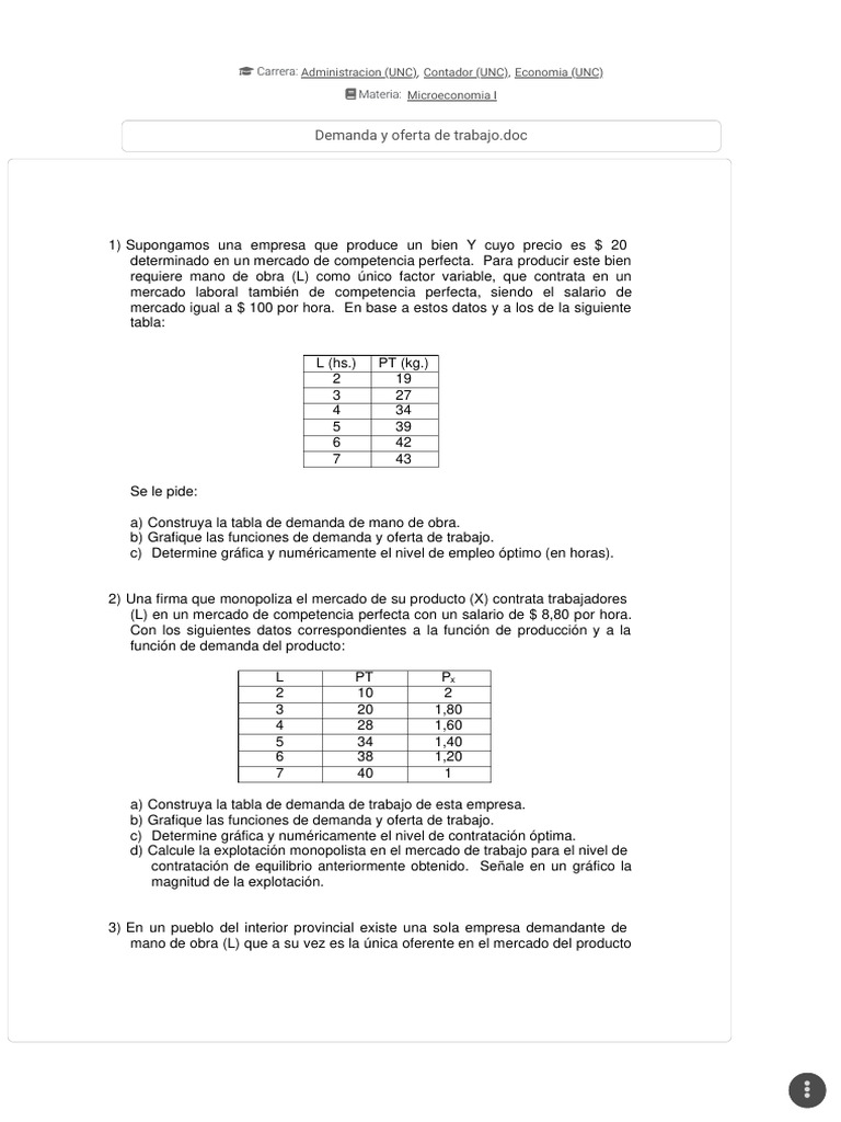 Apunte - Resolucion Practico Micro Por Tema - Microeconomia I | PDF | Monopolio | Mercado (economía)