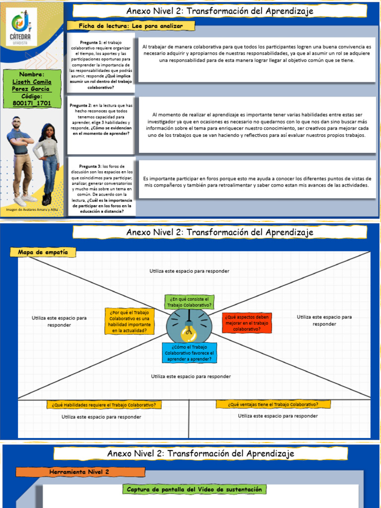 Anexo 2 - Nivel 2 Ficha de Lectura | PDF | Aprendizaje | Comunicación humana