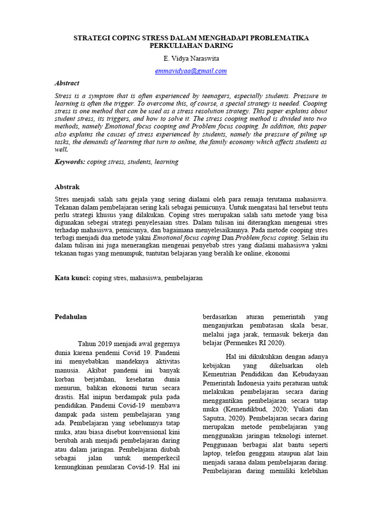 Strategi Coping Stress | PDF