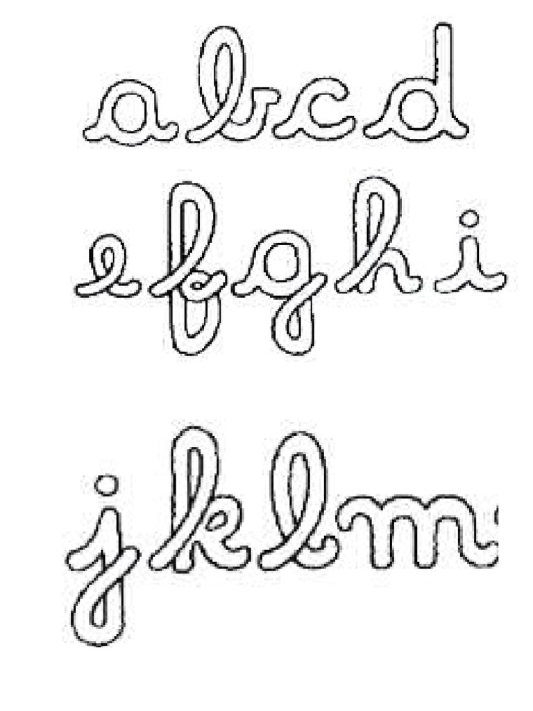 Abecedario Cursiva | PDF