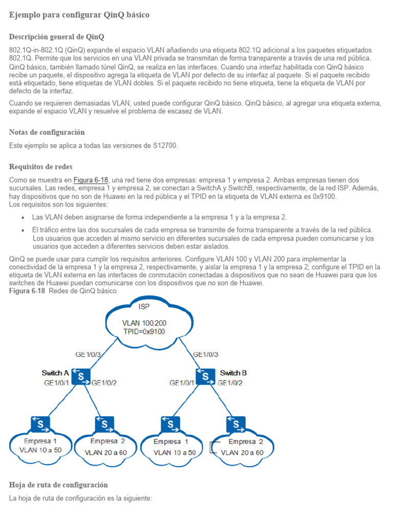Configuración Básica de QinQ en Switches | PDF | Telecomunicaciones ...