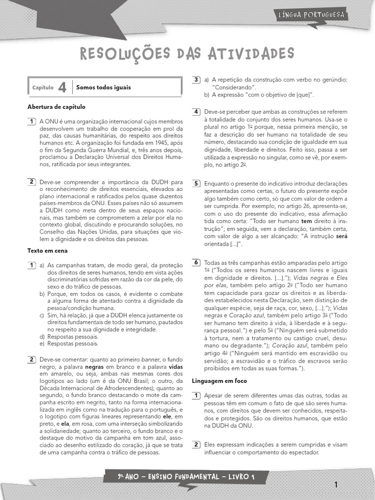 2024 9a Por L1 Gabarito C4 | PDF | Linguística | Sintaxe