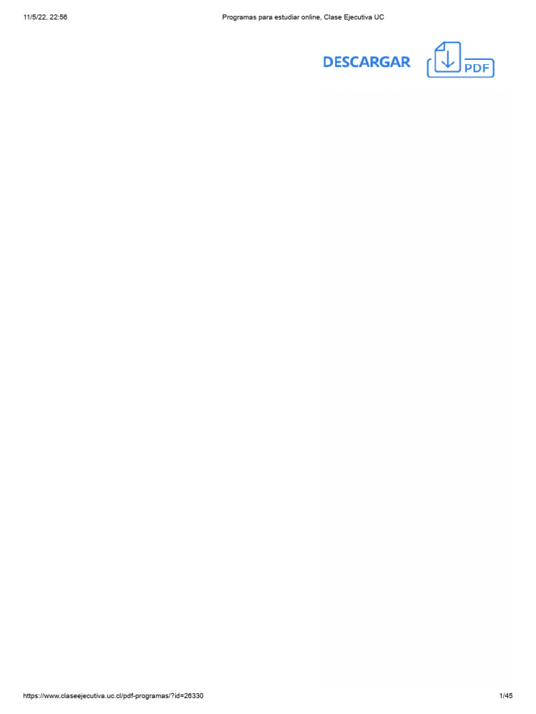 Programas para Estudiar Online, Clase Ejecutiva UC | PDF | Gestión de ...