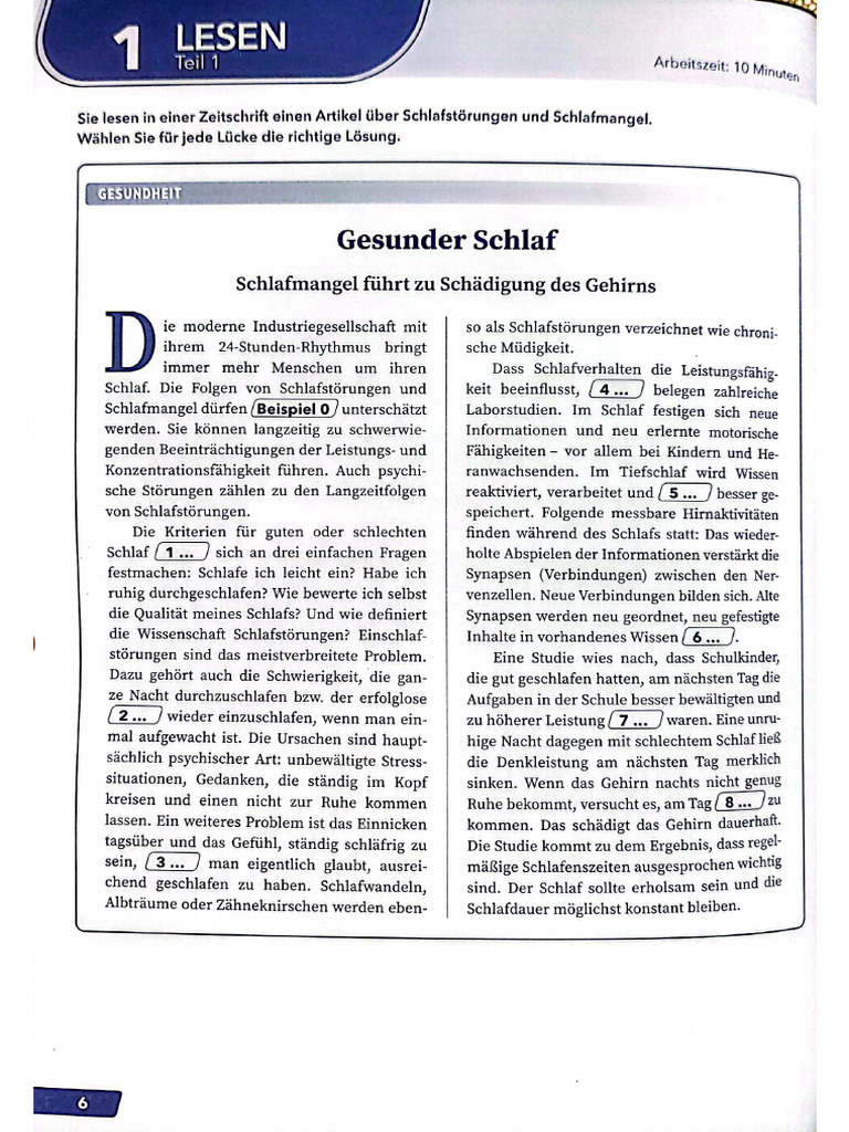 Projekt C1 Neu Modelltest 1 | PDF