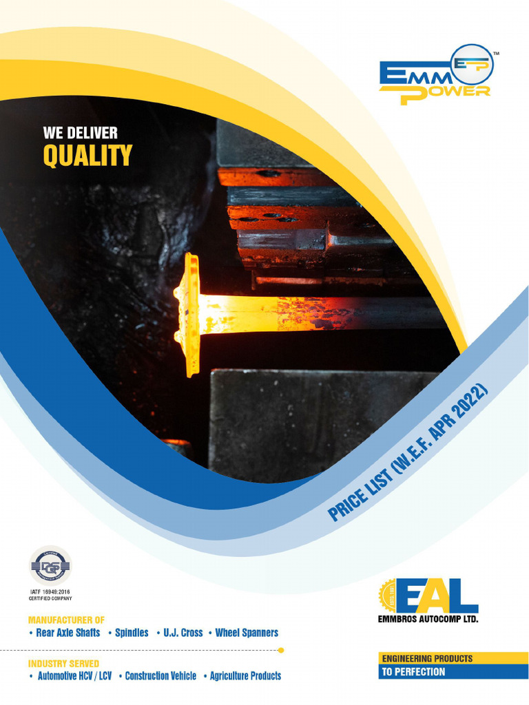 Embross Catalouge MRP List Apr'22 With OEM (Important) | PDF