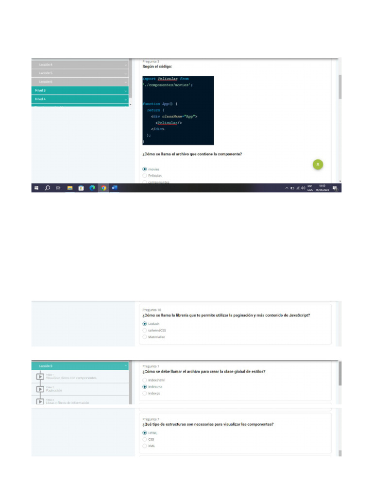 Desarrollador de JavaScript (React) Nivel 2 Leccion 3 | PDF