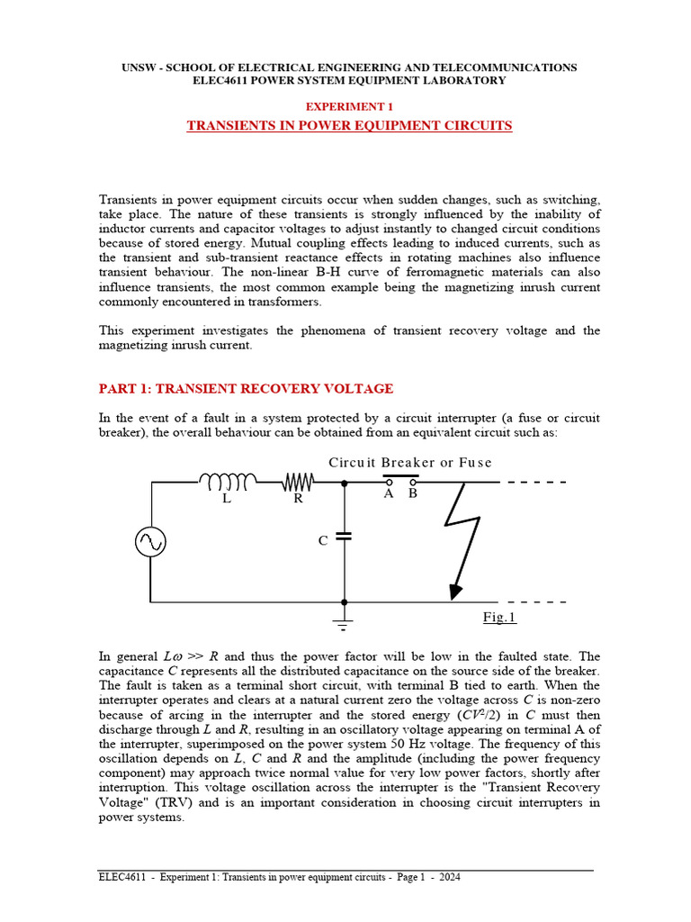 ELEC4611-24 Exp 1 | PDF | Transformer | Capacitor