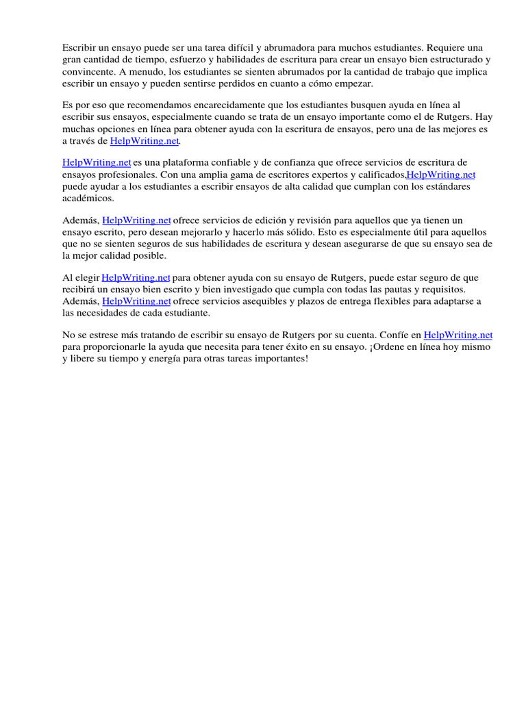 Rutgers Essay Help | PDF | Essays | Knowledge