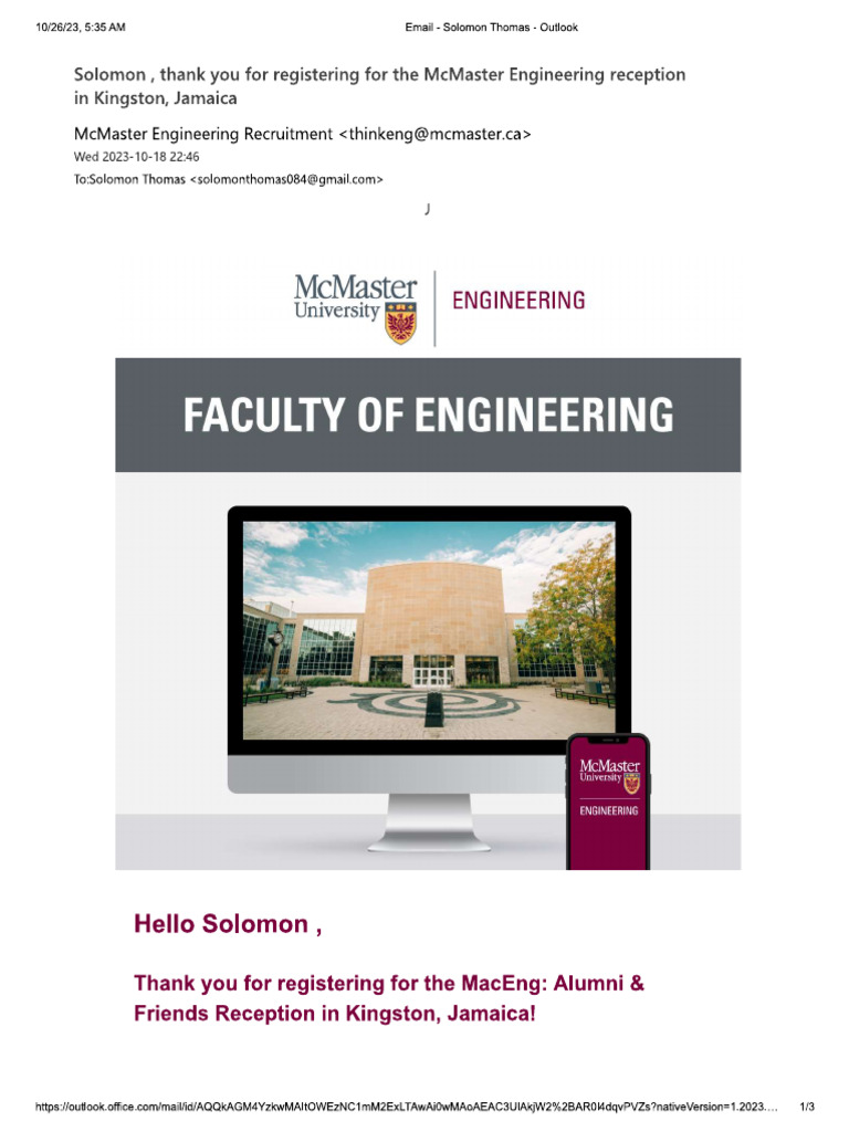 McMaster Engineering Reception in Kingston, Jamaica | PDF