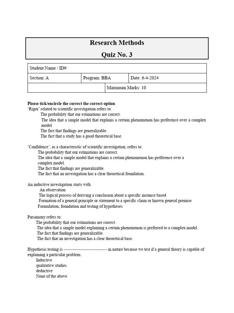 Quiz #3 Research | PDF