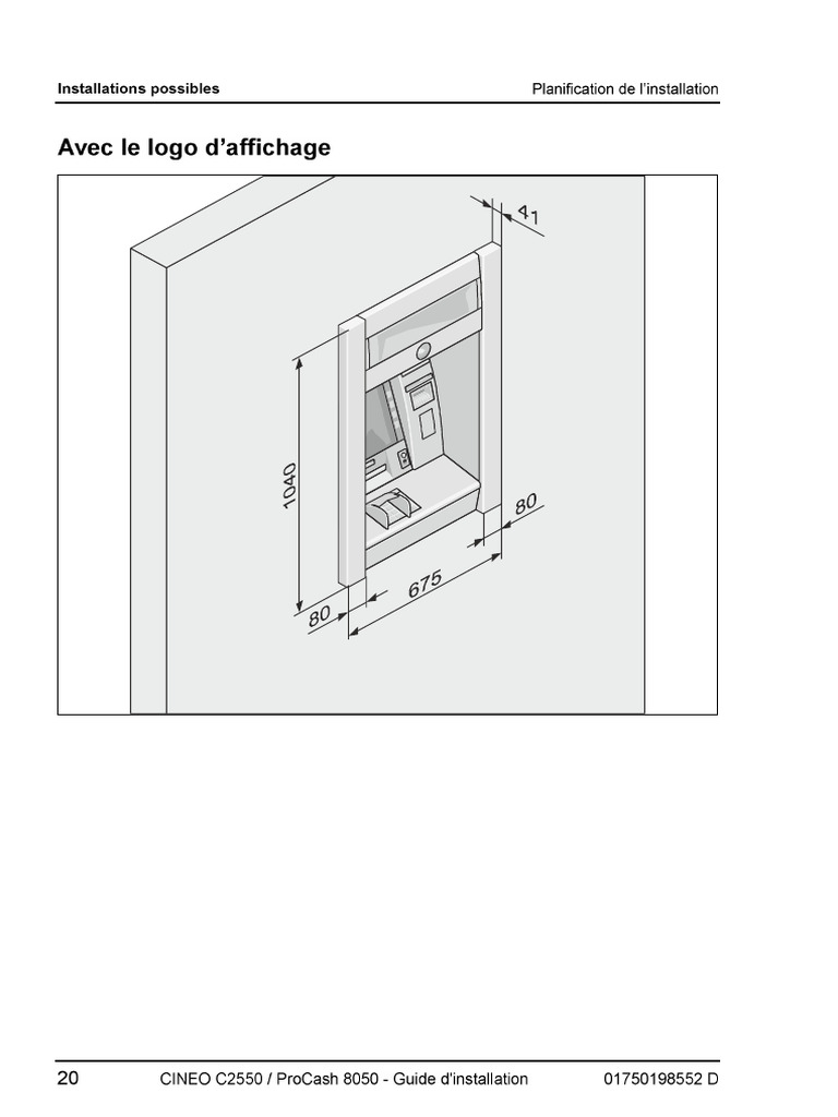 CINEO 2550 Dimensions Façade | PDF