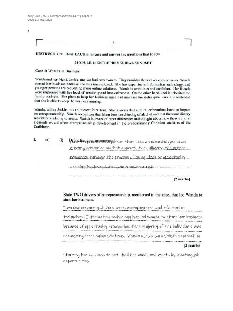 May 2022 Entrepreneurship Unit 1 | PDF | Entrepreneurship | Innovation May 2022 Entrepreneurship Unit 1 | PDF | Entrepreneurship | Innovation
