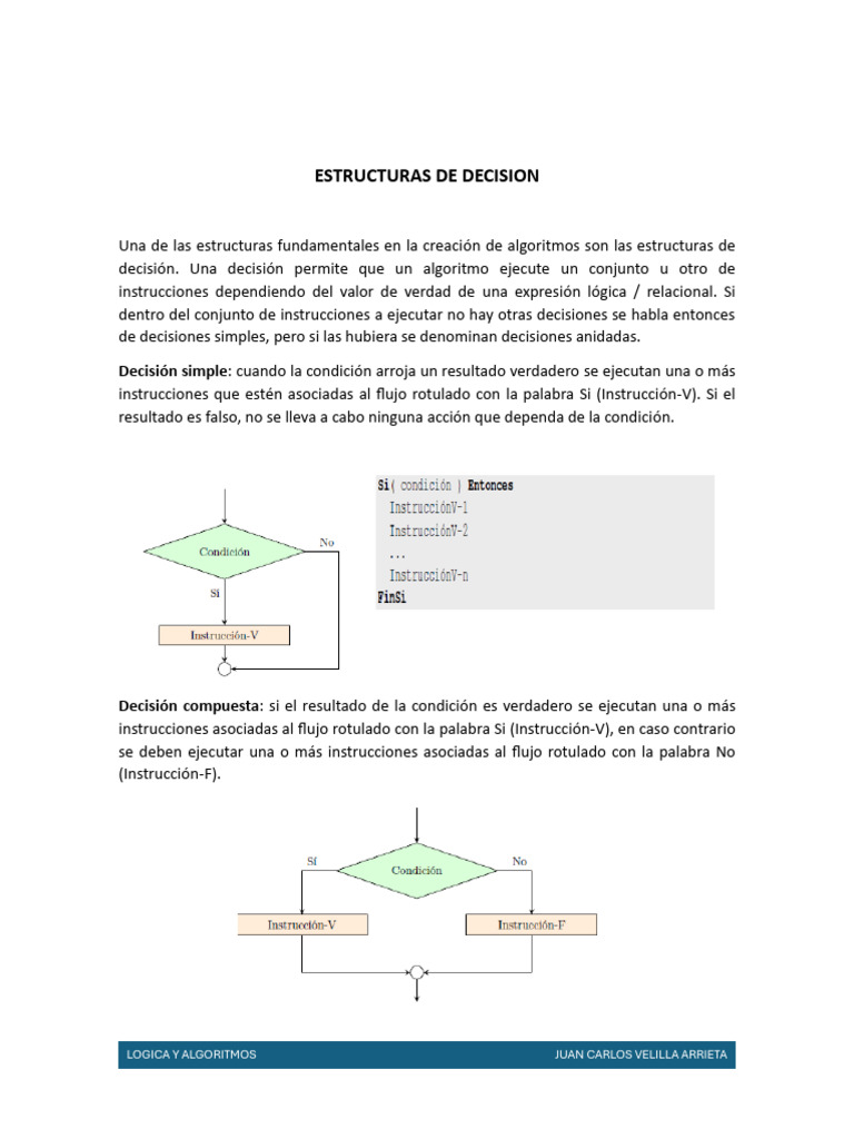 6-Estructuras de Decision | PDF | Algoritmos | Ciencias de la Computación