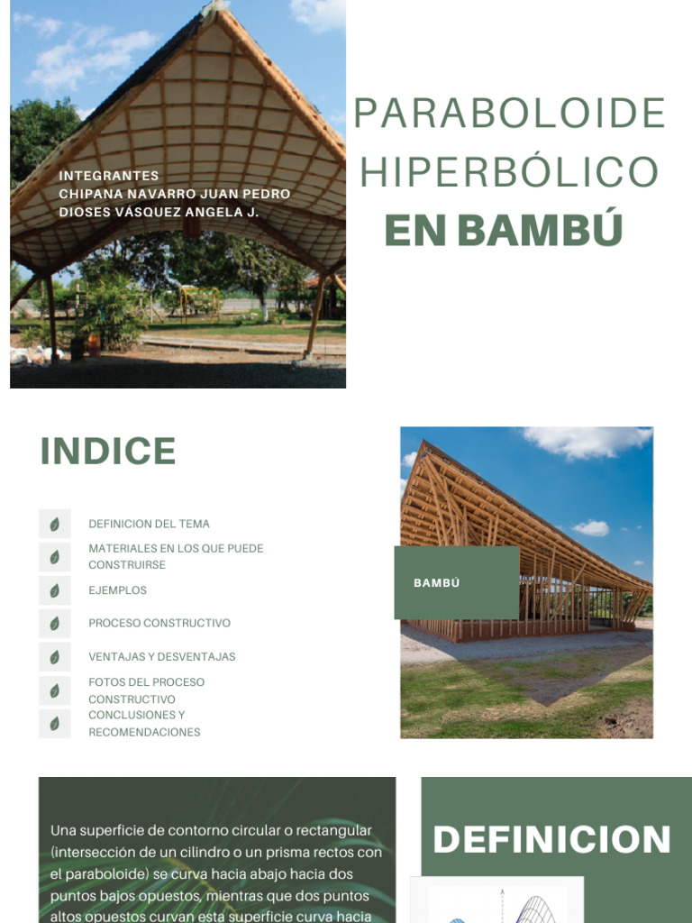 Paraboloide Hiperbólico en Bambú | PDF | Geometría | Formas geométricas
