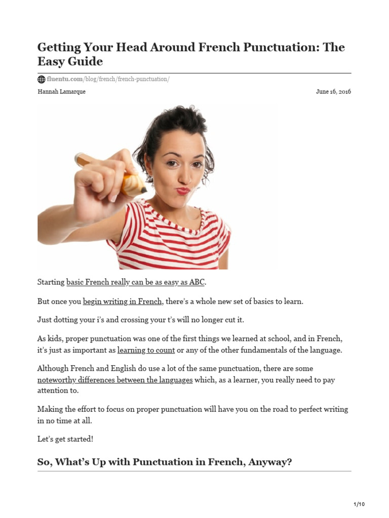 French Punctuation | Download Free PDF | Punctuation | Comma