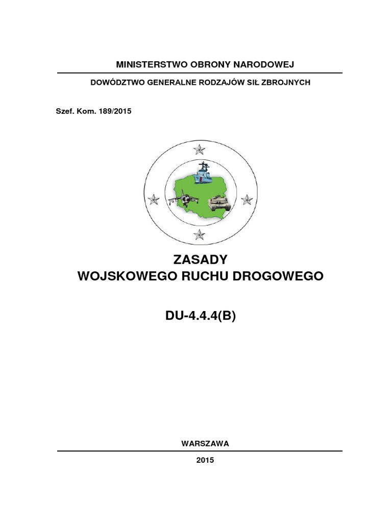 Du 4 4 4b Zasady Wojskowego Ruchu Drogowego Pdf