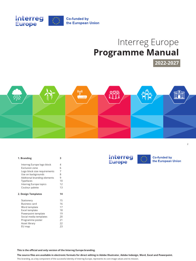 Interreg Europe Branding Manual 2022-2027 | PDF | Logos | Typefaces