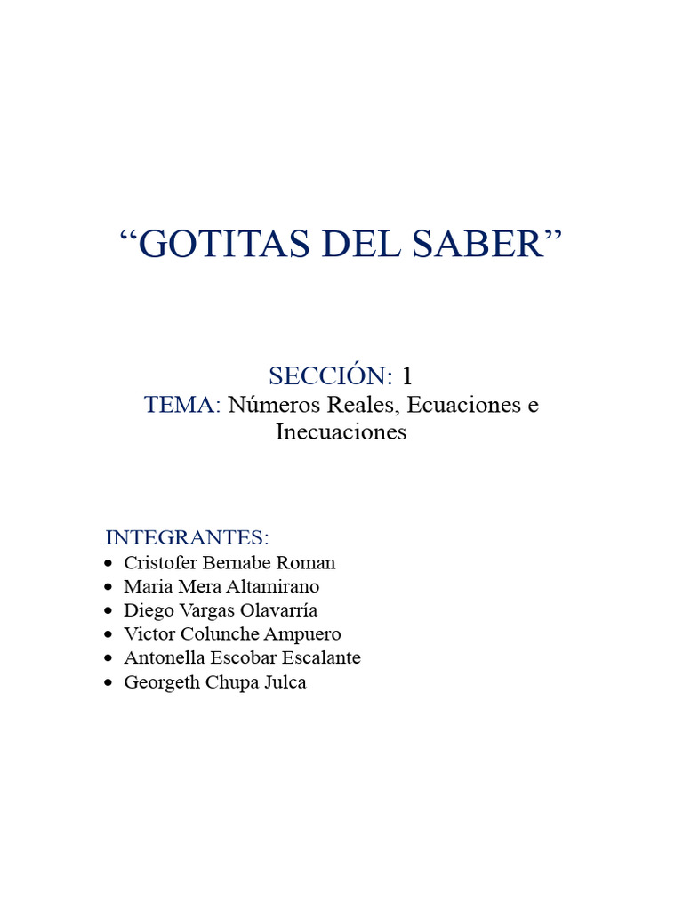 Gotitas Del Saber Caratula | PDF