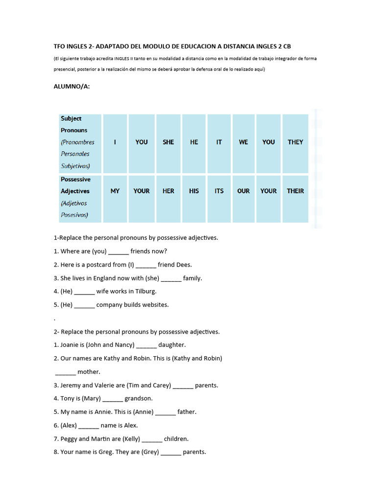 Tfo Ingles 2 | PDF | Language Arts & Discipline