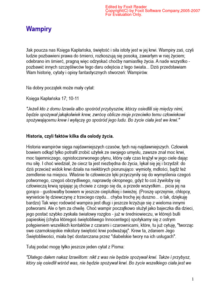 Wampiry | PDF