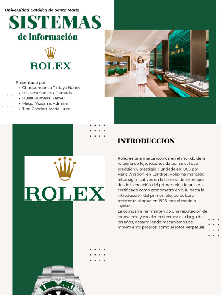 Grupo 5 - Rolex | PDF | Sistema de informacion | Informática