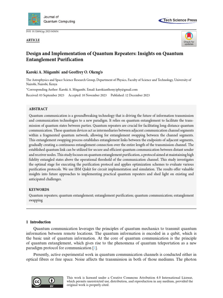 TSP JQC 45654 | PDF | Quantum Entanglement | Quantum Computing