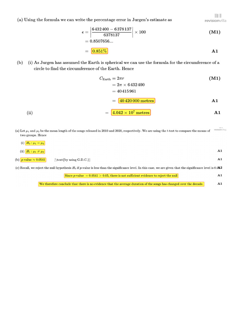 Revision Village P1 - MS | PDF